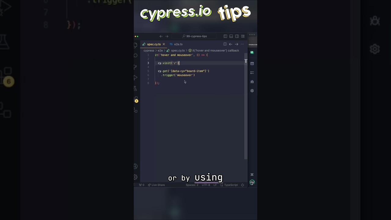Cypress Hover: Master Mouse-Over Without Plugins! #shorts