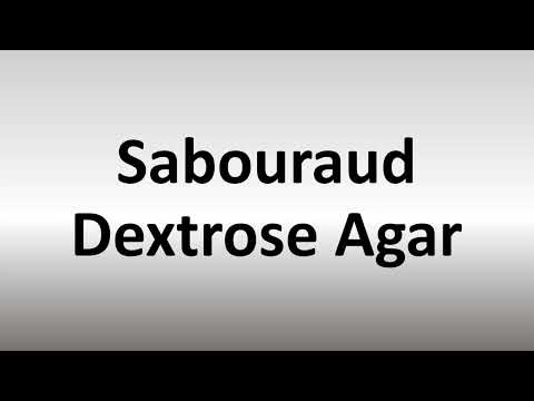 How to Pronounce Sabouraud Dextrose Agar (SDA)