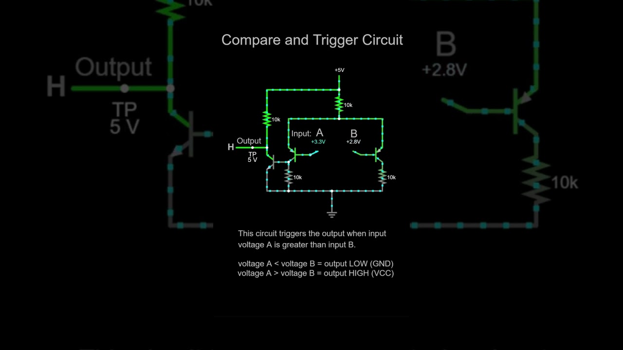 Transistor Voltage Comparator and Trigger Circuit