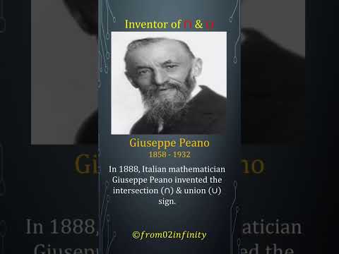Inventor of Union and Intersection Sign