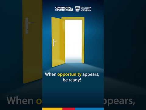 When opportunity appears, be ready!