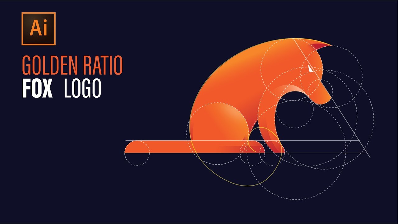 Fox Logo Design with Golden Ratio – Adobe Illustrator Tutorial Speed Art
