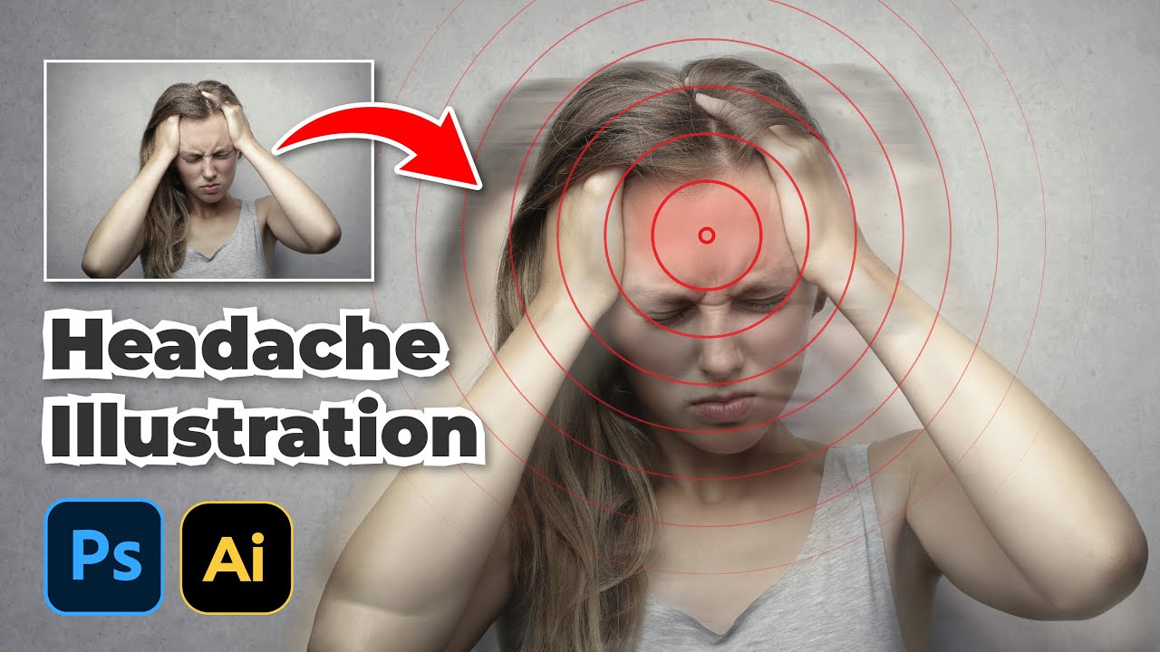 Create Headache Illustration with Motion Blur Effect in Photoshop