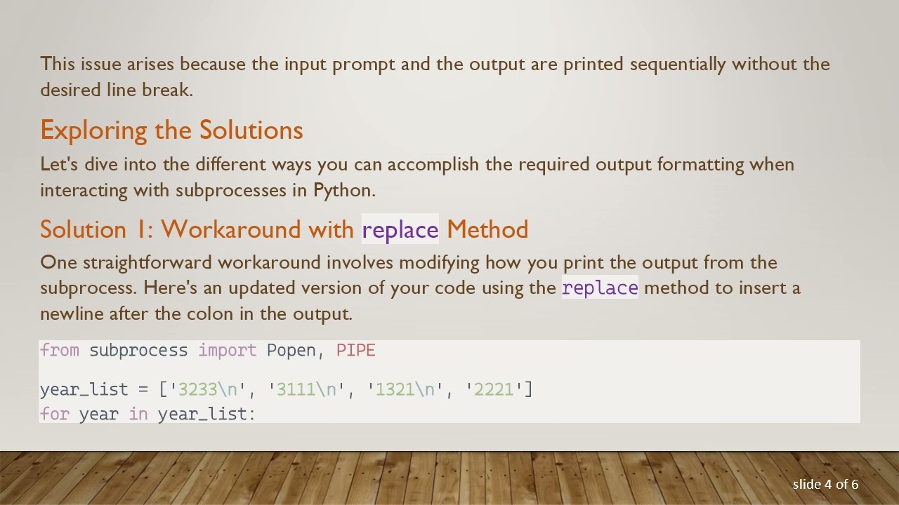 How to Print an Input Prompt on Its Own Line in Python Using subprocess