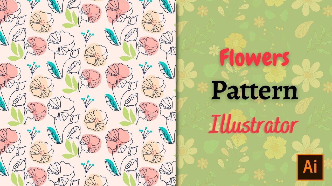 Create Floral Pattern Design with Adobe Illustrator CC | Flower Pattern Vector Art Tutorial