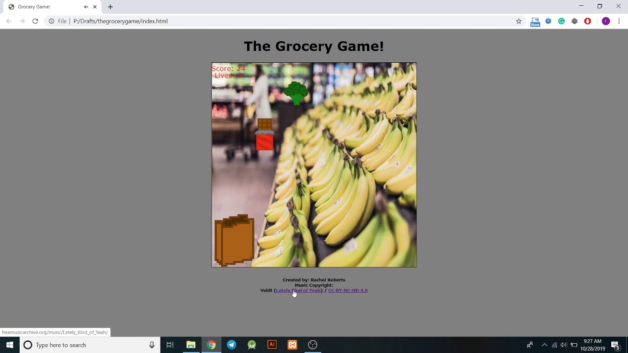 The Grocery Game In JavaScript With Source Code | Source Code & Projects
