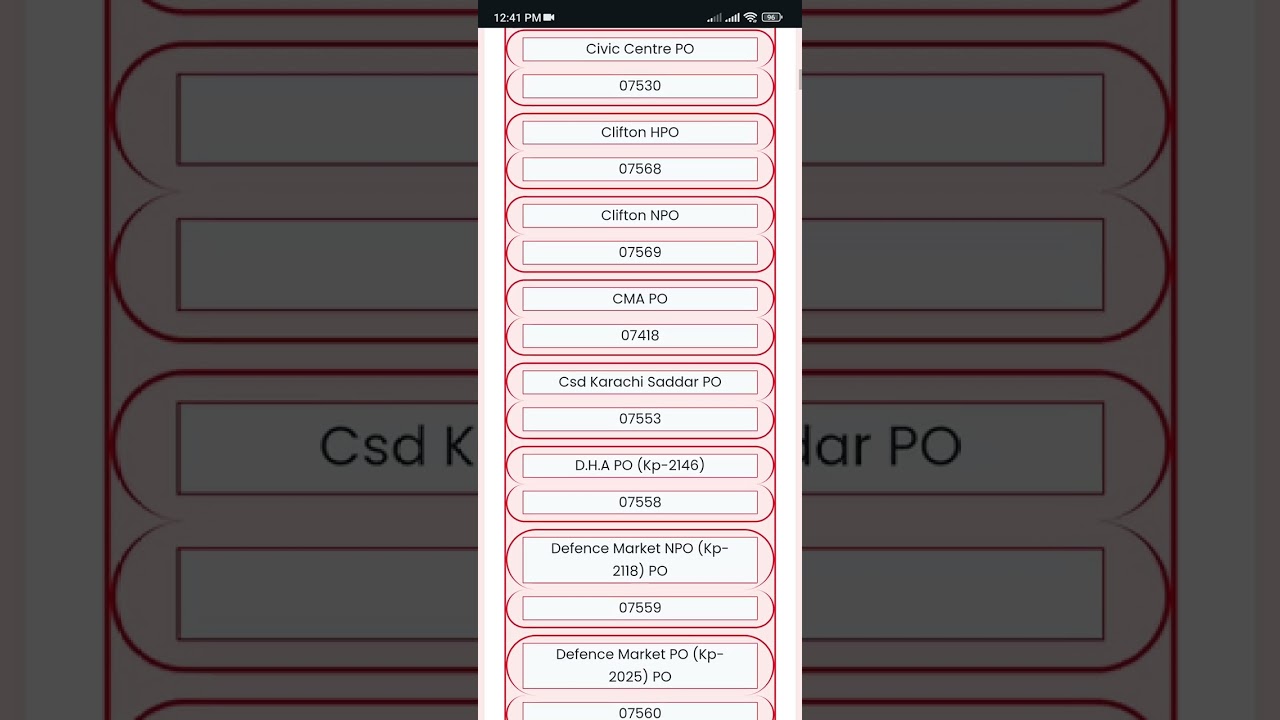 How to find the Karachi Postal Codes?