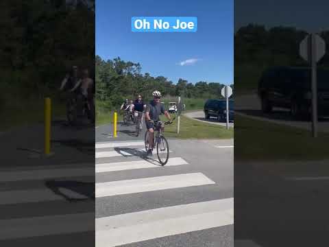 Joe Biden takes a unexpected fall during a bike ride