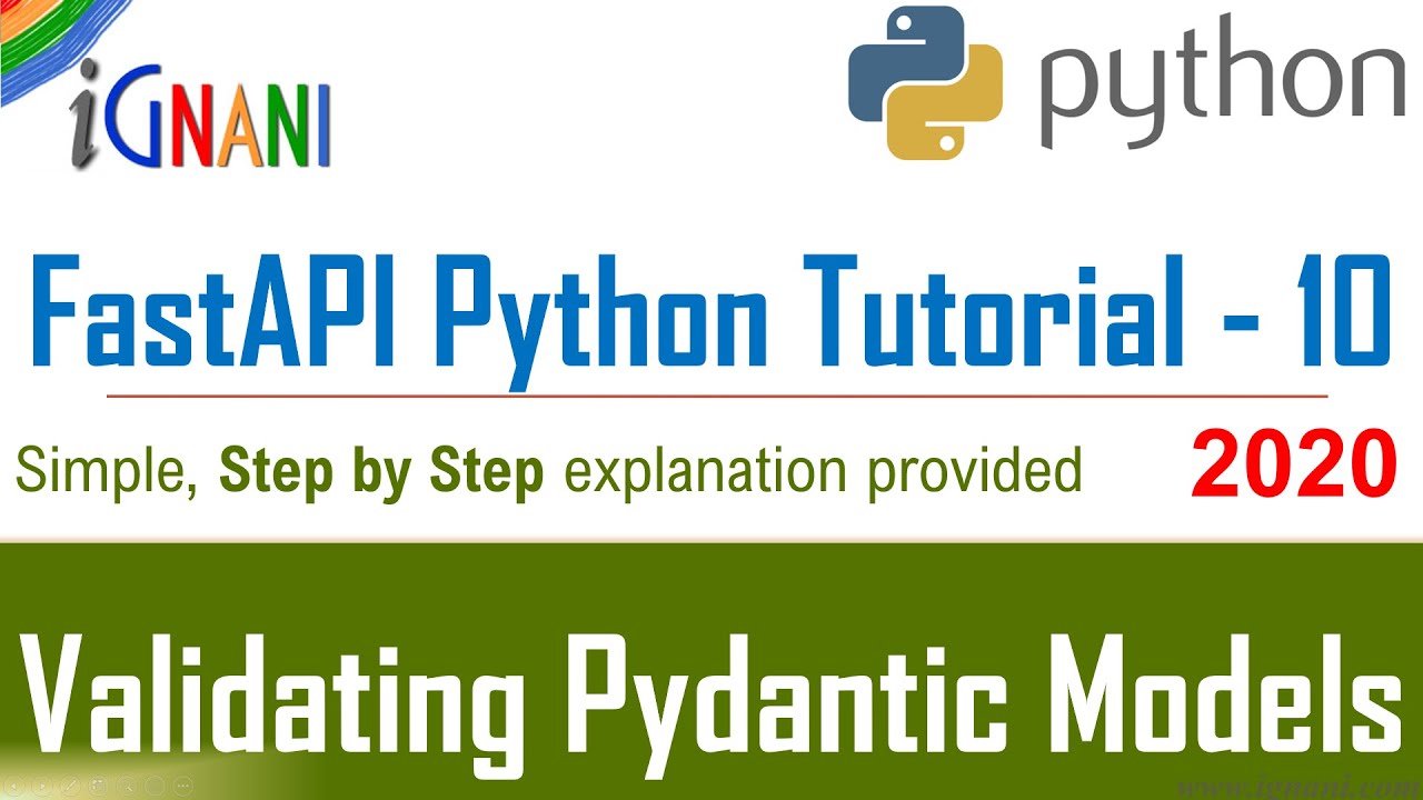 Validating Pydantic Models using Fields in FastAPI - FastAPI Python Tutorial :10 - iGnani Adda247