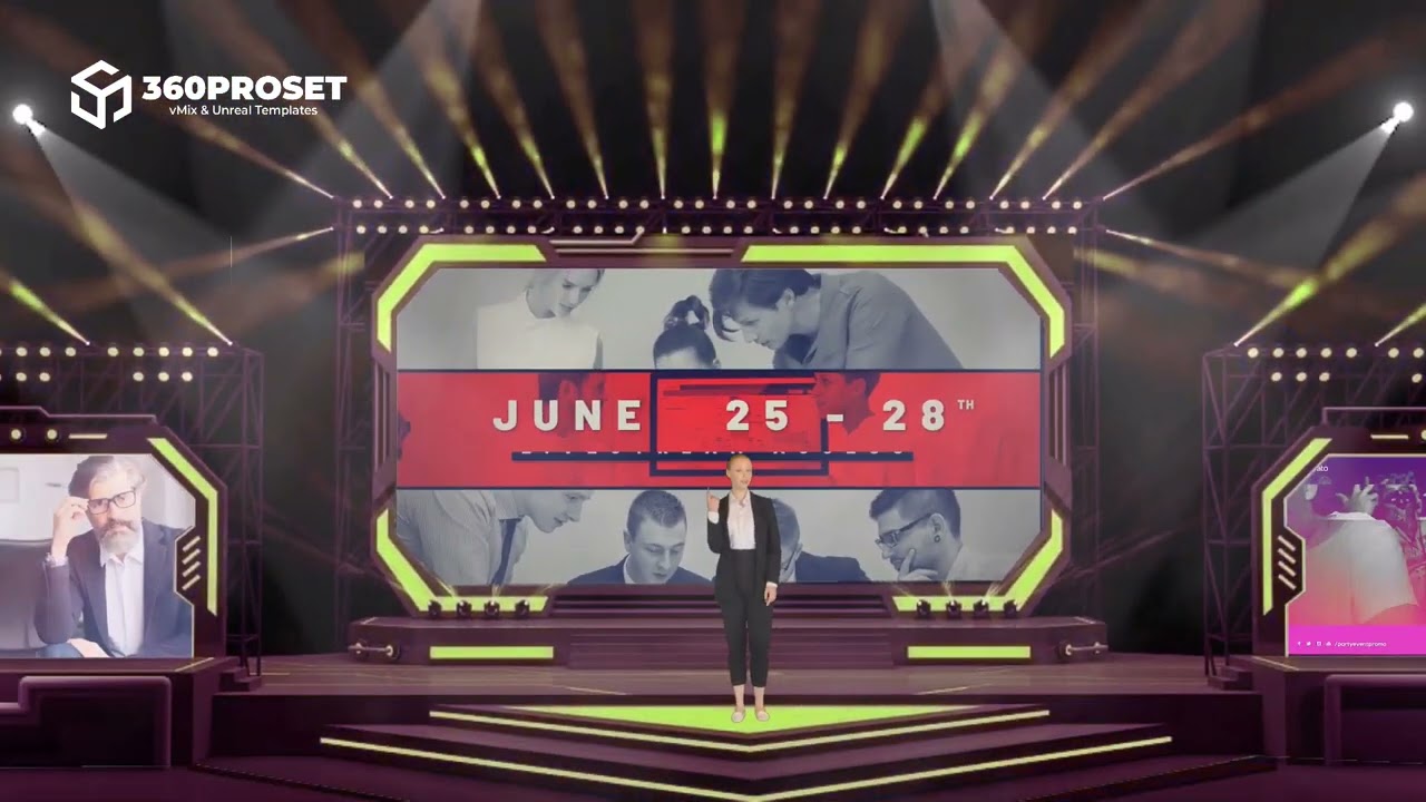 Stage Virtual Set 20 Preview || Vmix ProSet