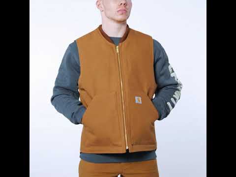 Carhartt Duck Leisure Quilted Mens Zip Arctic Vest Jacket Top from MI Supplies