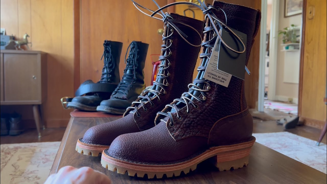 My first pair of JK BOOTS | Unboxing Superduty Loggers in Bison Leather  