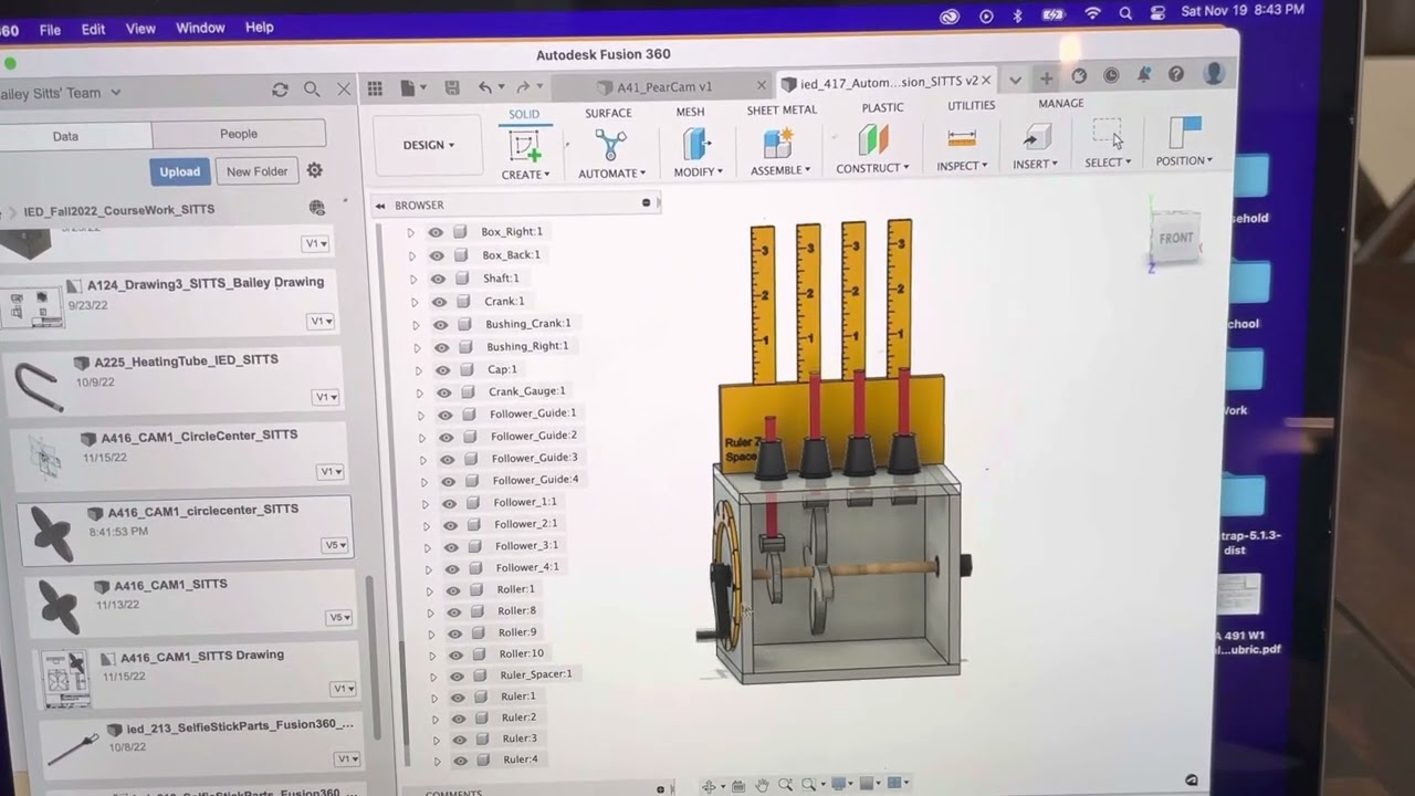 PLTW Automata (Fusion 360) Fall 2022