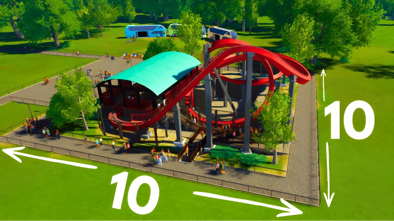 10x10 Single Rail Coaster - Pixel Park Challenge Series