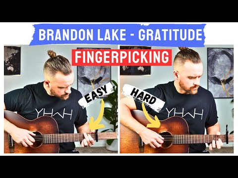 Brandon Lake - GRATITUDE - Finger-picking tutorial (two ways)