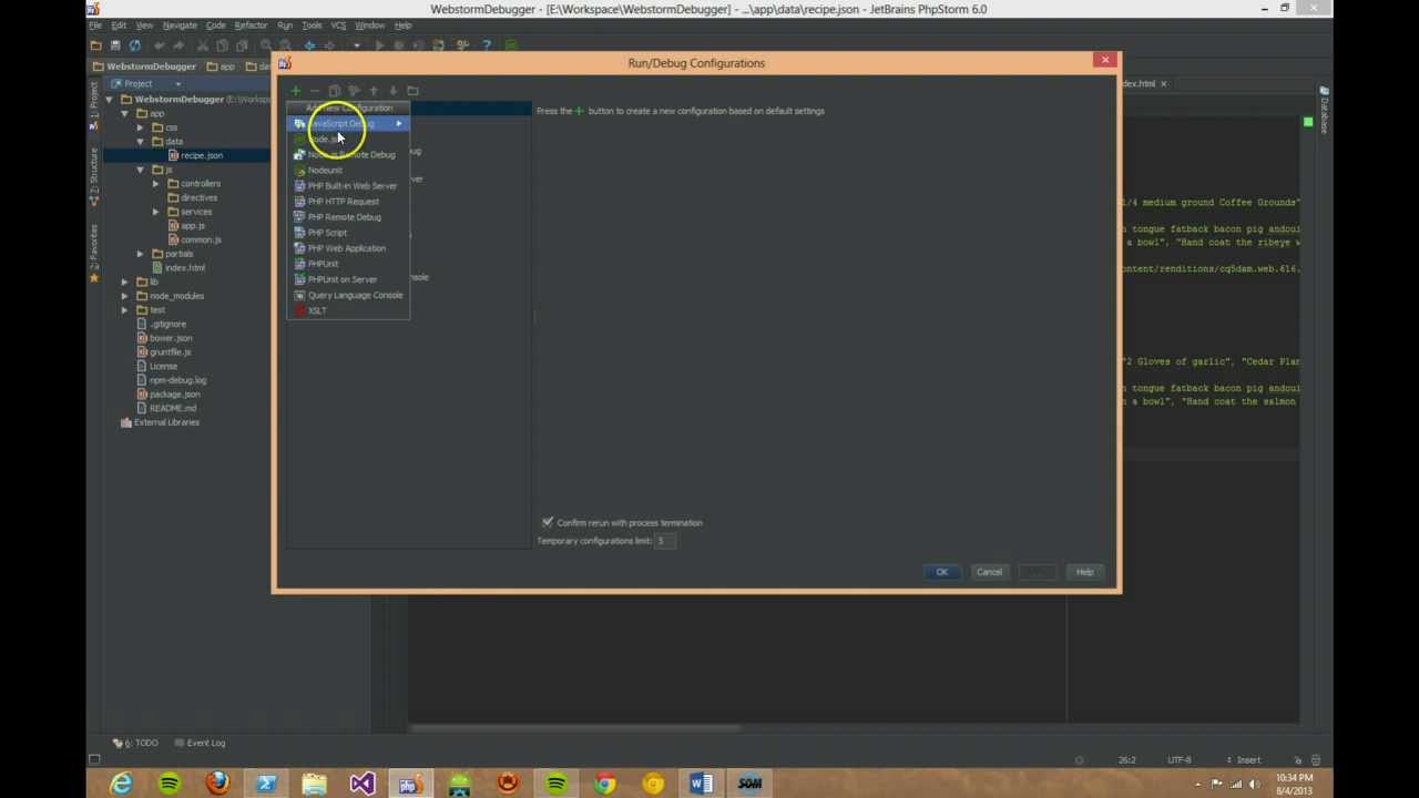 Debugging AngularJS in PhpStorm/WebStorm