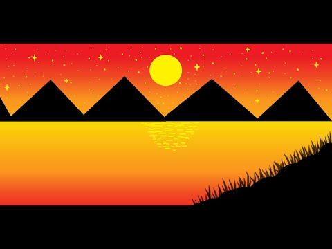 How to draw on computer | Scenery drawing in MS Paint | MS paint drawing tutorial easy step by step