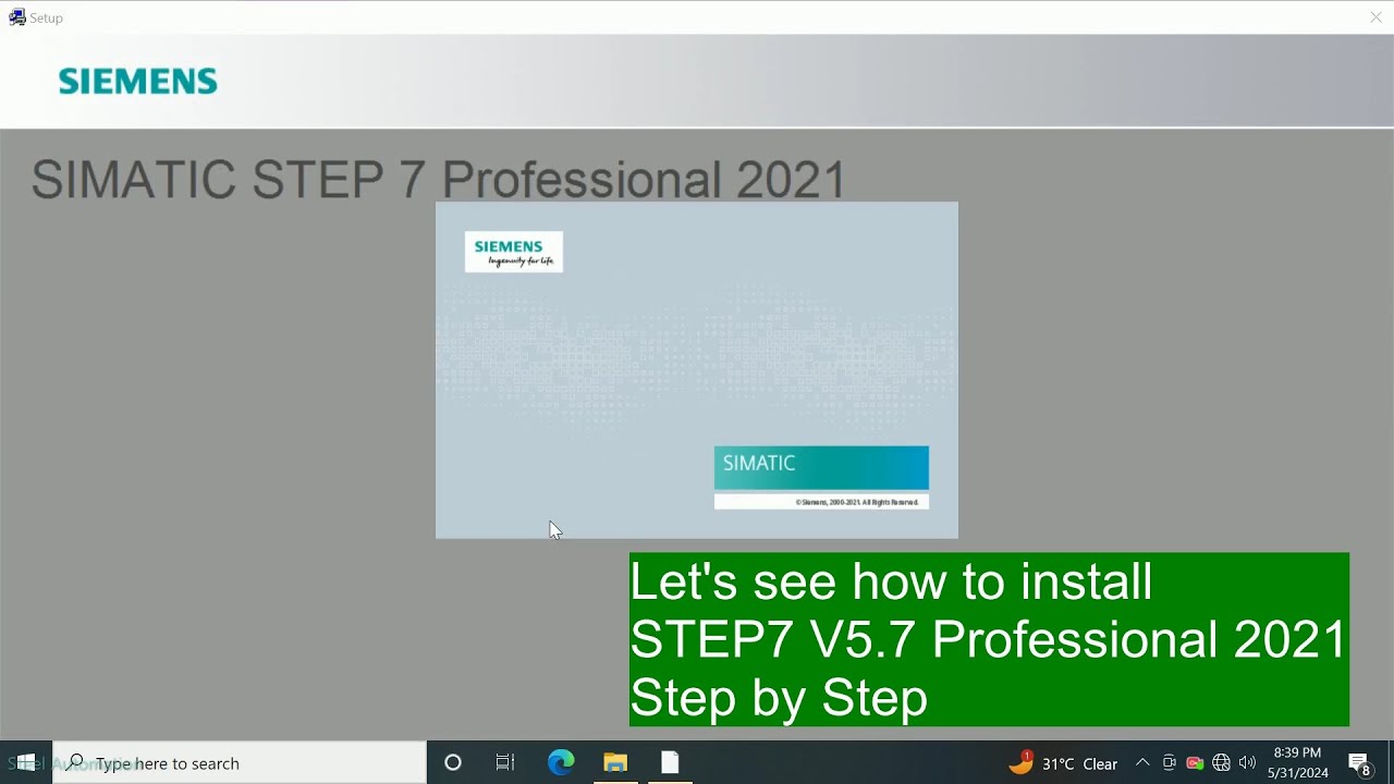 Install Simatic Manager Step7 V5.7 Professional 2021