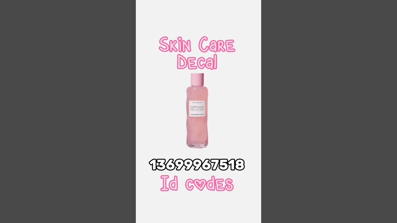 Skin care/ clutter products decal id codes roblox bloxburg!!💗✨