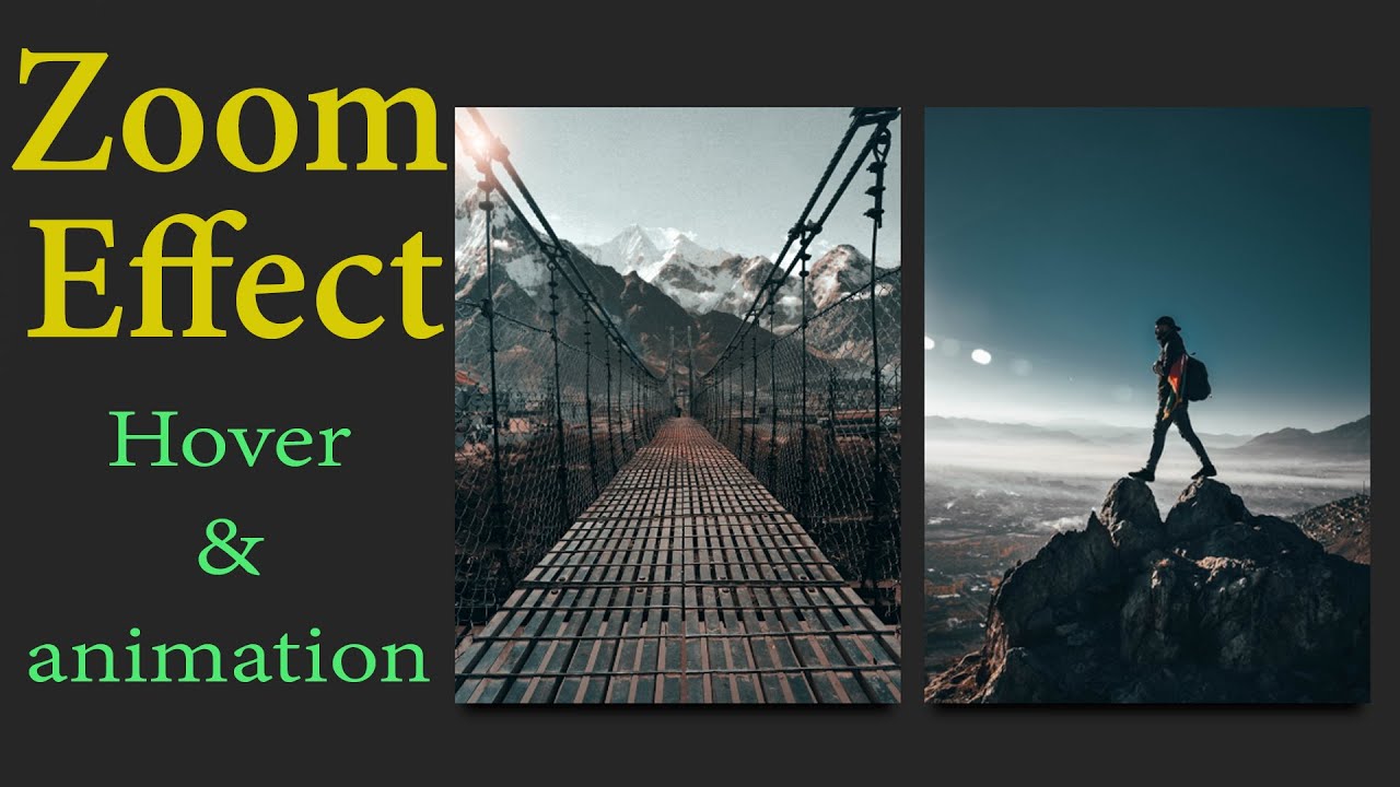 Zoom In-Out  Images  Hover & Animation | Simple HTML & CSS