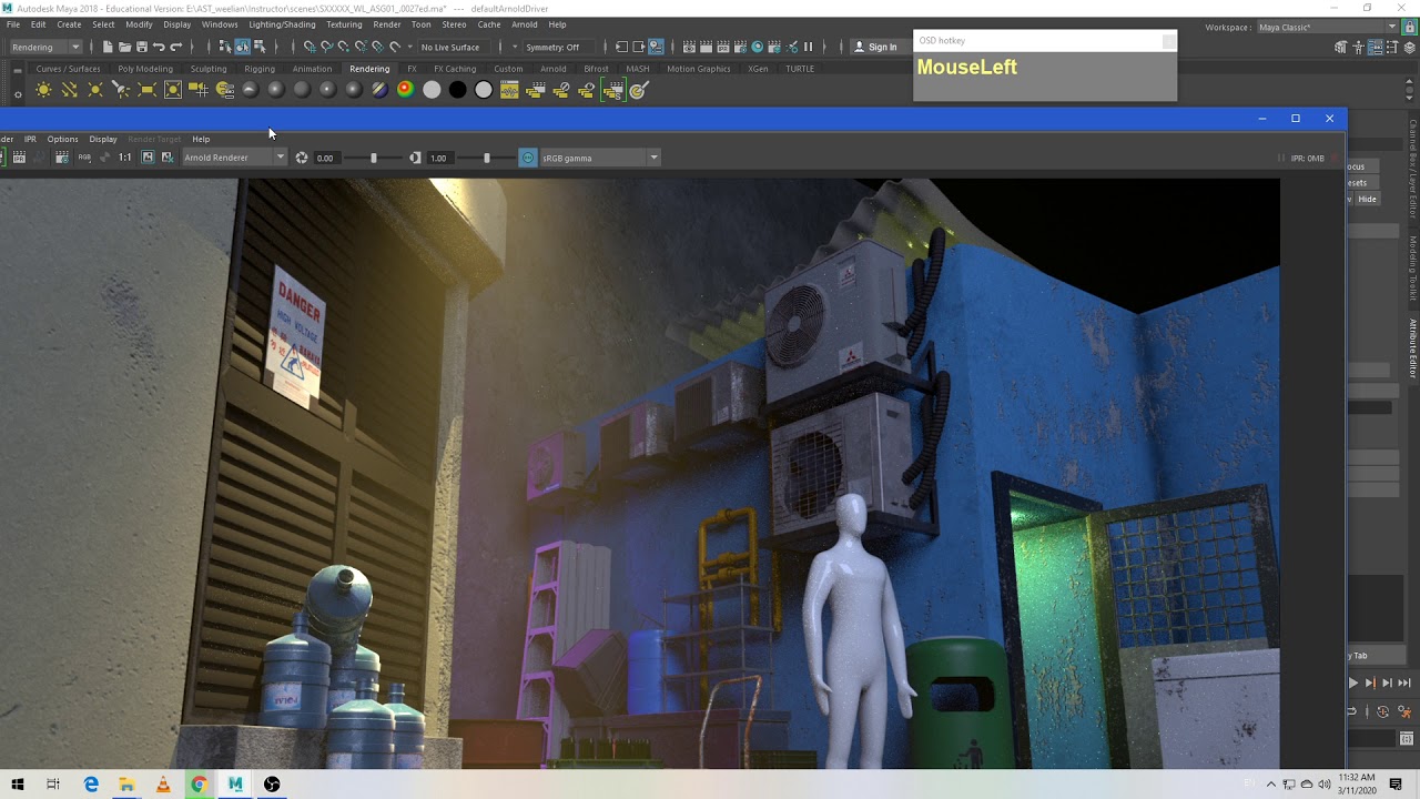Rendering Z-Depth in Maya 2018 Arnold