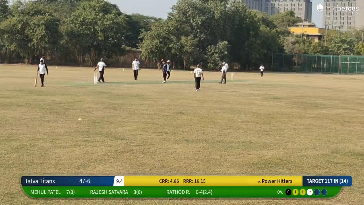 Power Hitters vs Tatva Titans live cricket match | TCPL 2026 live - AES Sports Complex Ahmedabad