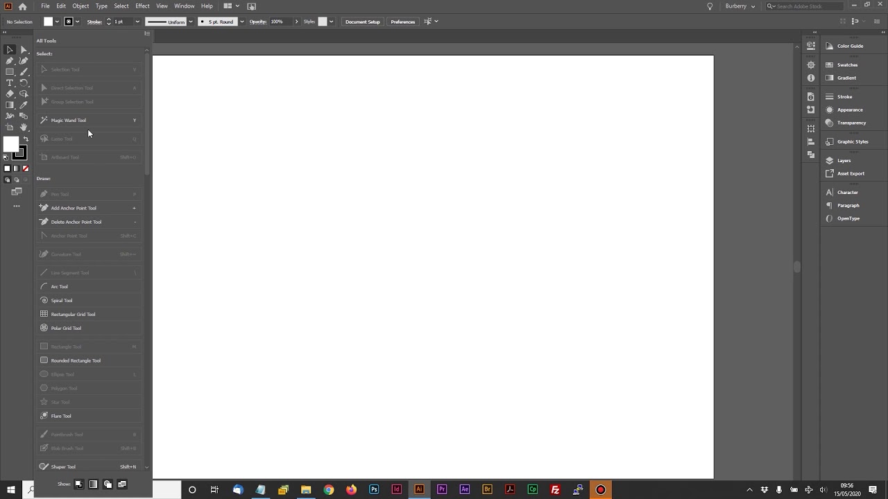Recover missing tools on the illustrator tools panel