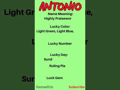 Antonio Name Meaning #shorts #namemeaning #antonio