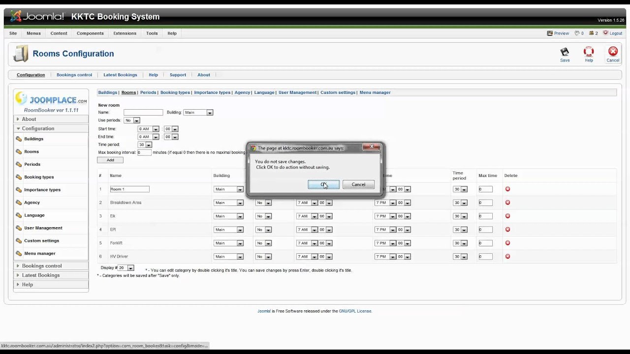 How to edit room settings (for Admins)