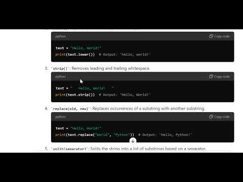 Learn All String Concepts & Common String Methods in Python in 4 Minutes