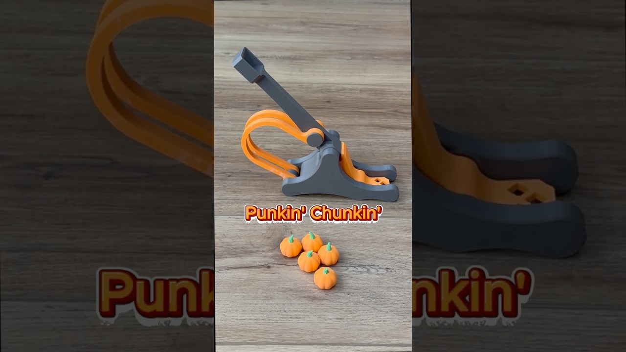 3D Printed Pumpkin Throwing Catapult. Free STL.