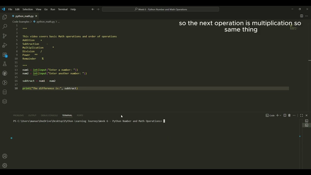 Python Numbers and Math Operations - Beginner Tutorial