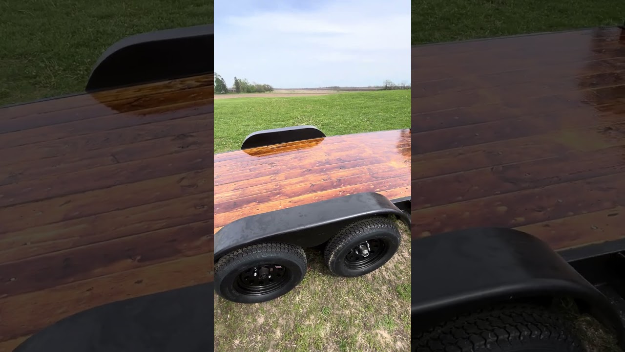 Trailer deck motor oil coating #trailer #restoration #diy