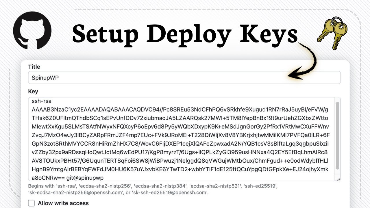 How to add deploy keys on GitHub (Add Server Key)