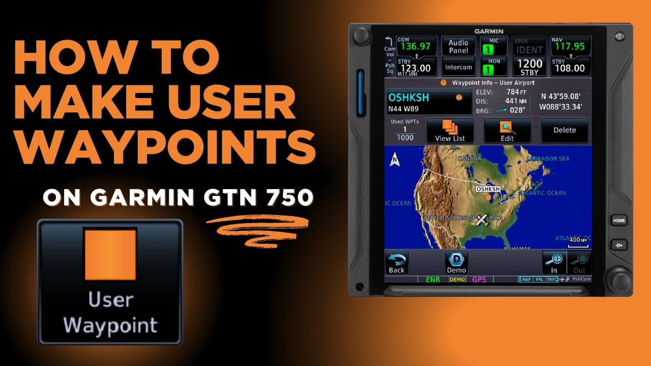 Garmin GTN 750: How to Create User Waypoints (All 4 Methods)