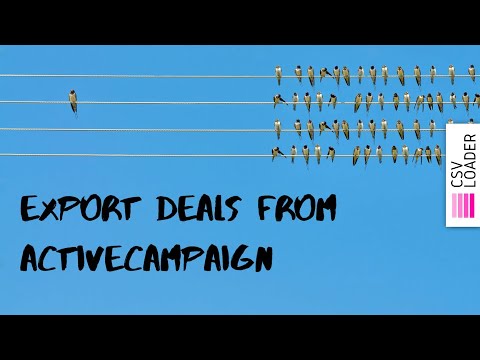 Export Deals from ActiveCampaign