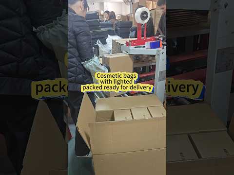 Cosmetic bags with lighted,packed ready for delivery!#cosmeticbagwithlighted #lightedcosmeticbag