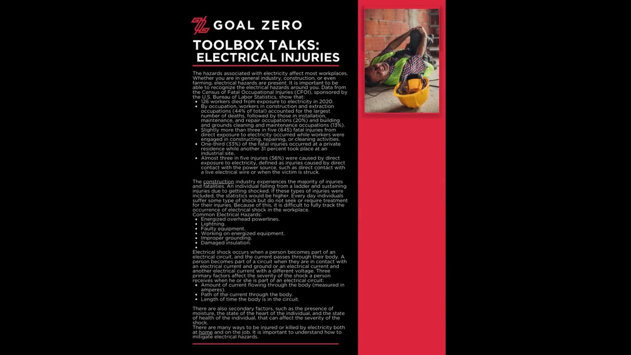 Toolbox Talk Series: Electrical Injuries