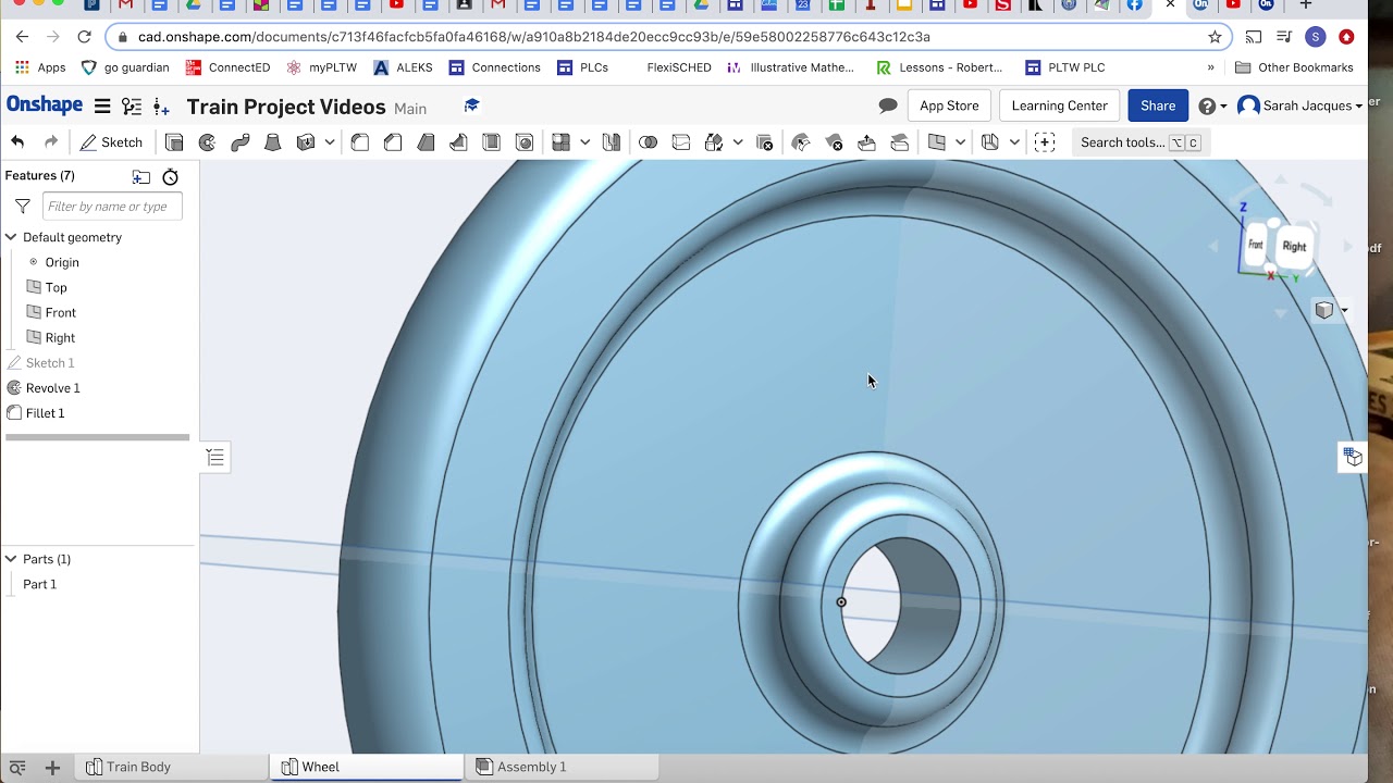 Train Wheel in Onshape