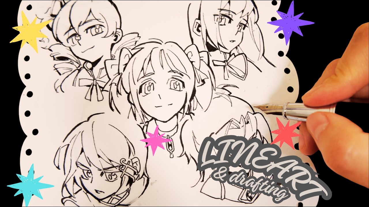 how I do lineart and drafting (8x speedpaint)