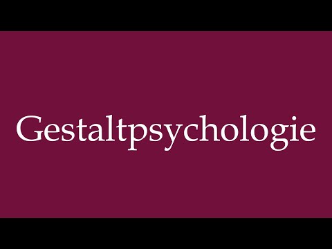 How to Pronounce ''Gestaltpsychologie'' (Gestalt psychology) Correctly in German