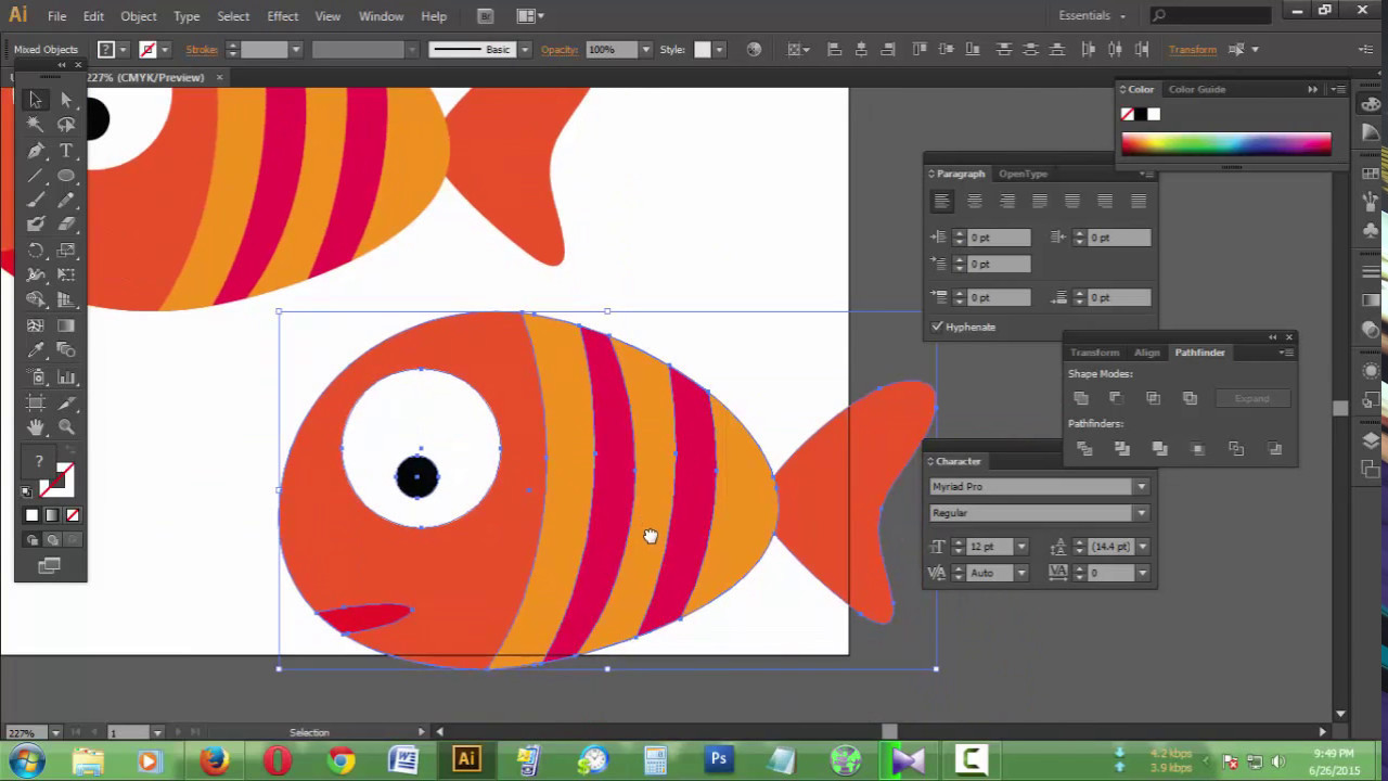 How to create Vector Fish on Illustrator Tutorial
