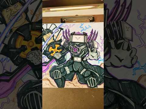 drawing titan tv man vs Astro #tvman #titancamaraman #drawing #skibiditoilet #titanspeakerman