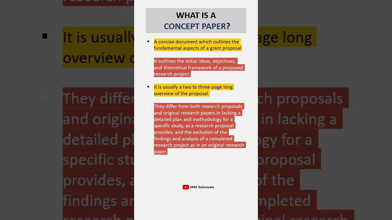 What is a Concept Paper #conceptpaper #research #concept #paper