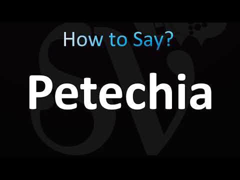 How to Pronounce Petechia (Petechiae)