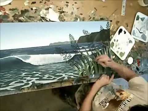 How to Paint Ocean Waves and Reeds – Art Tuition Video No.84 ...