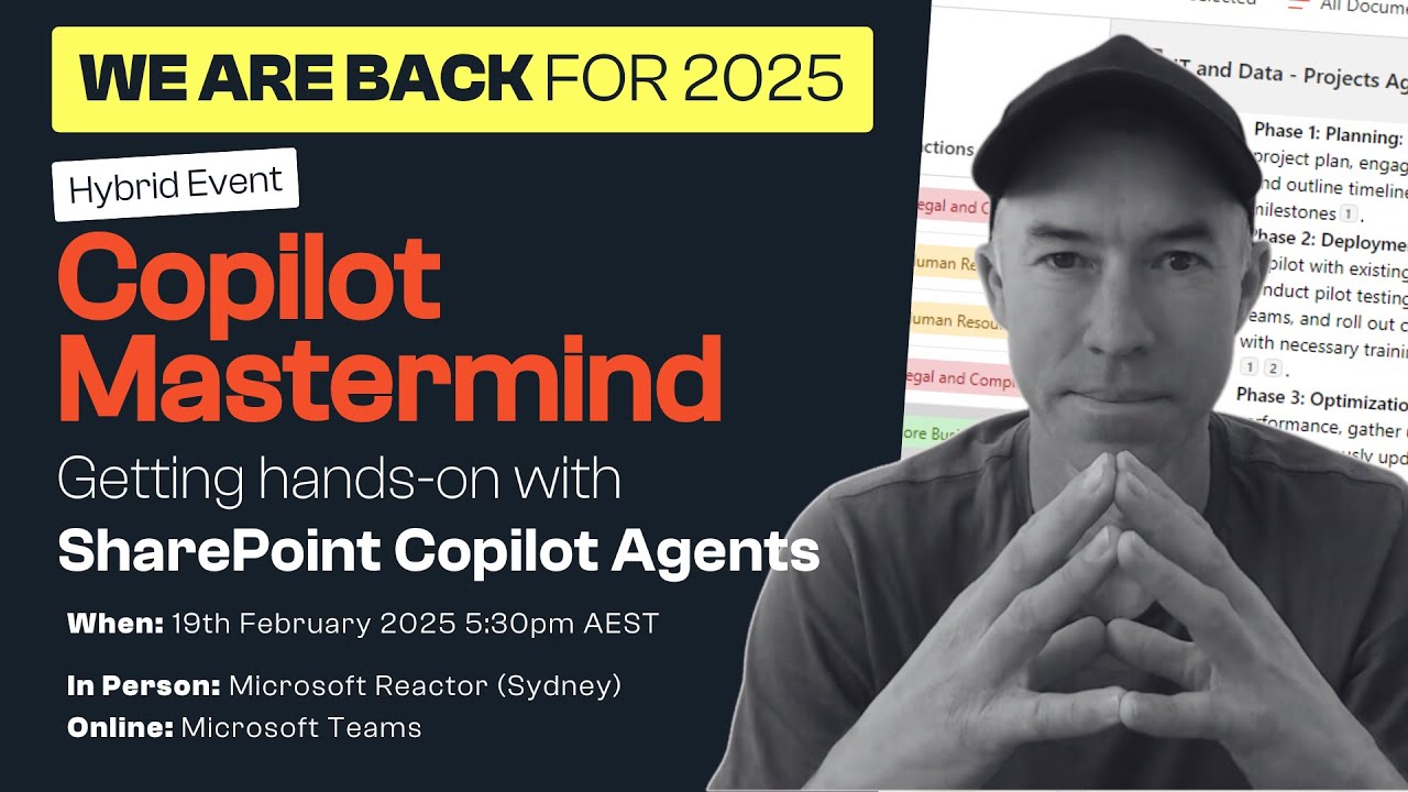 SharePoint Copilot: Build & Deploy Agents Like a Pro! SharePoint Copilot: Build & Deploy Agents Like a Pro!