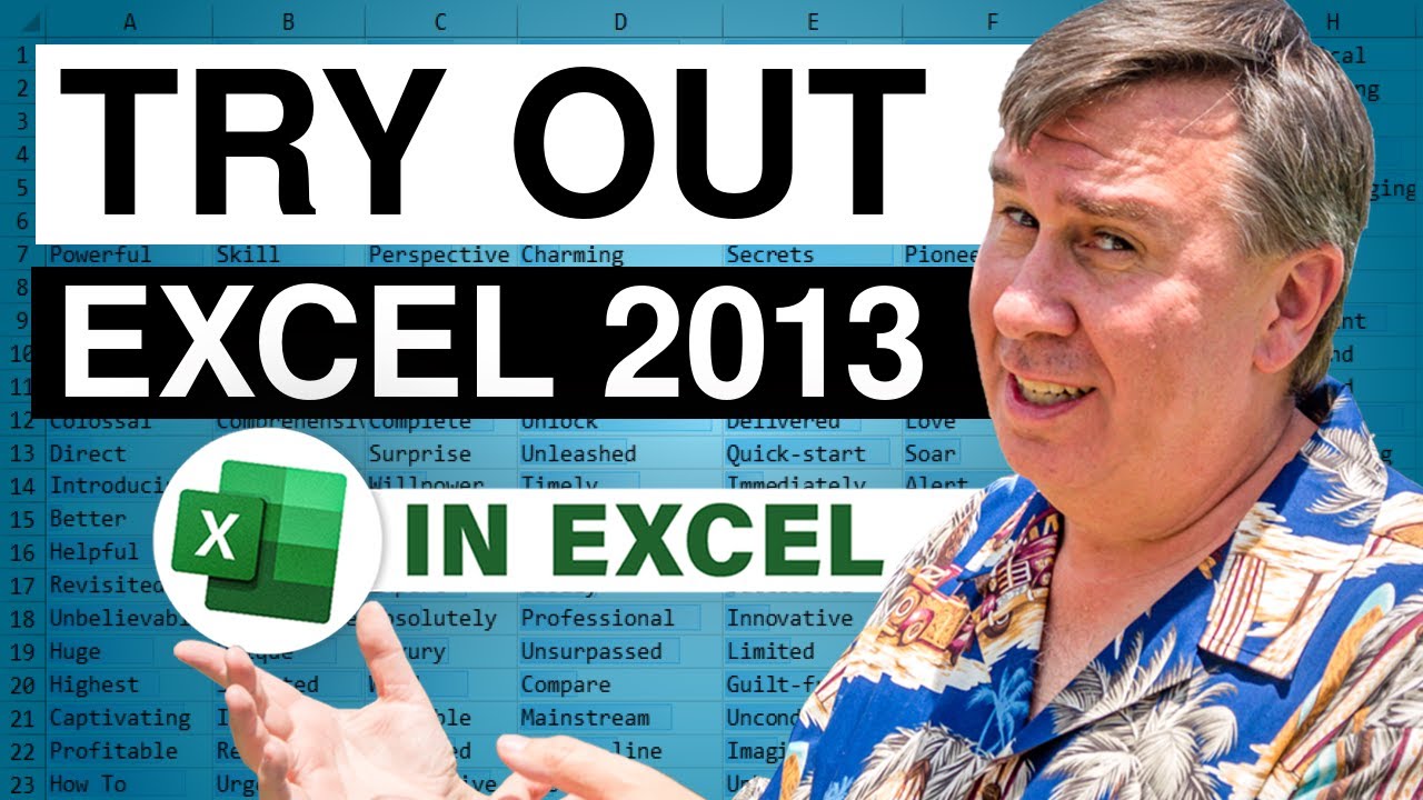 Mrexcel Says Try Excel 2013 See Excel 2013 Live Try It Today Podcast 1620 Mrexcel