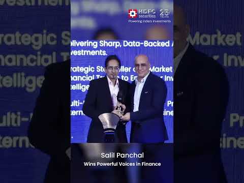 Salil Panchal Honoured as a Powerful Voice in Finance | HDFC Securities Turns 25