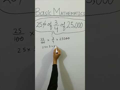 😳 CLEAN BASIC MATHEMATICS 25% of 3/4 of 25000=? #Shorts